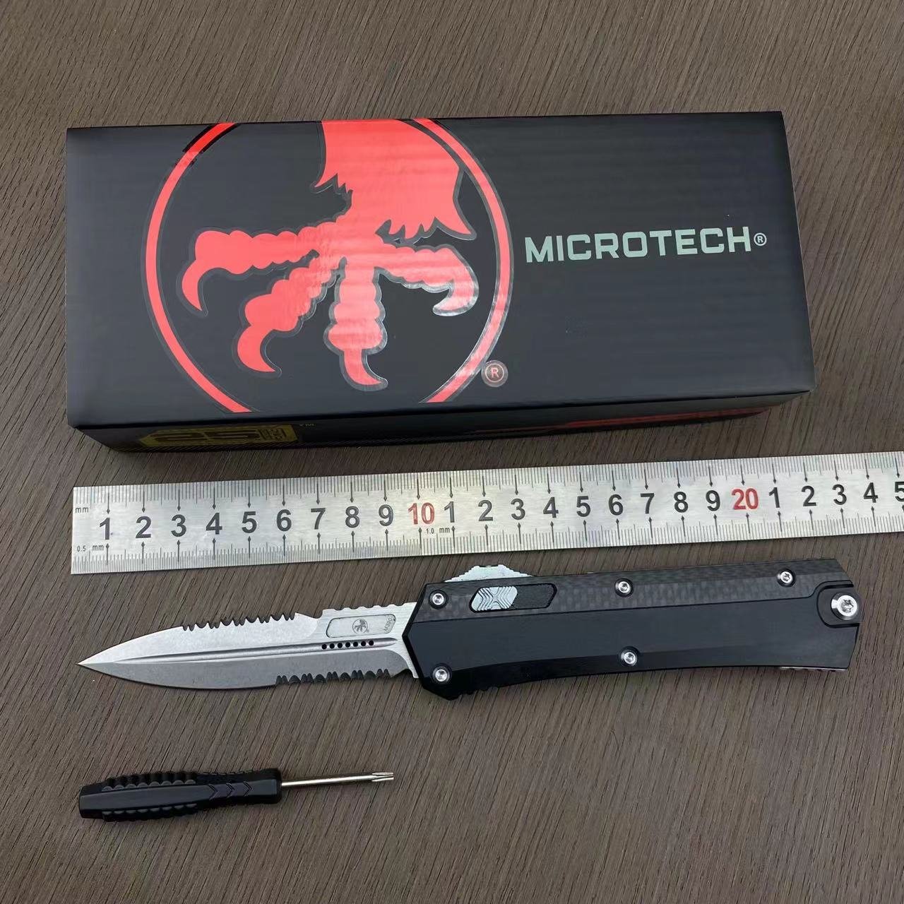 Microtech 4styles Black Donut UTX-70 knives AUTO OTF Knife 3.34" 440C ...