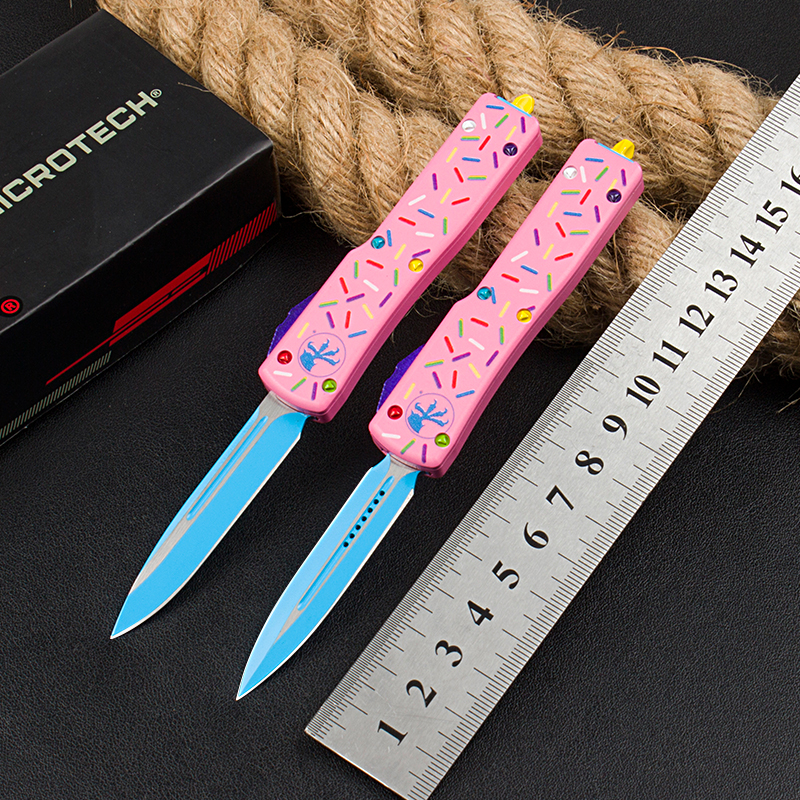 Microtech 4styles Black Donut UTX-70 knives AUTO OTF Knife 3.34" 440C ...