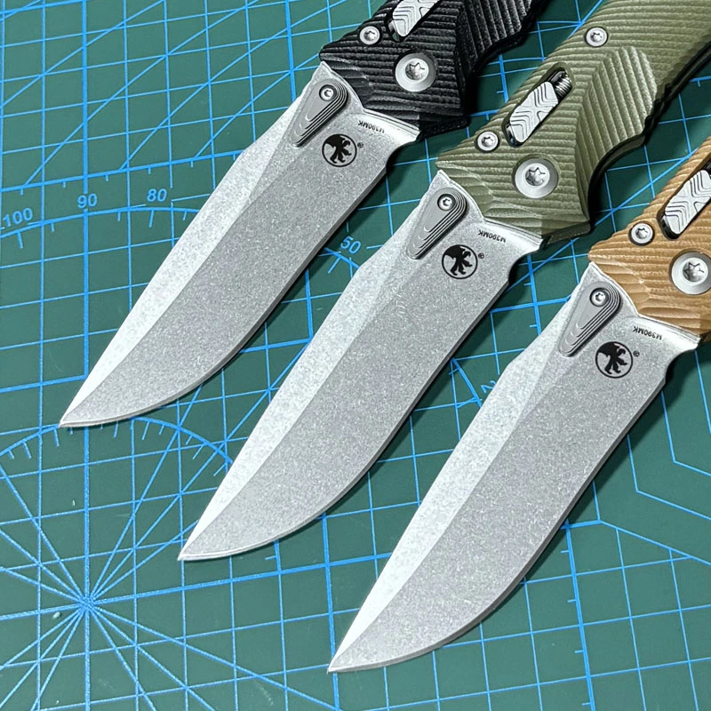 Microtech Amphibian RAM-LOK Manual Folding Knife 3.62" M390MK Plain Blade 3colors G10 Handles