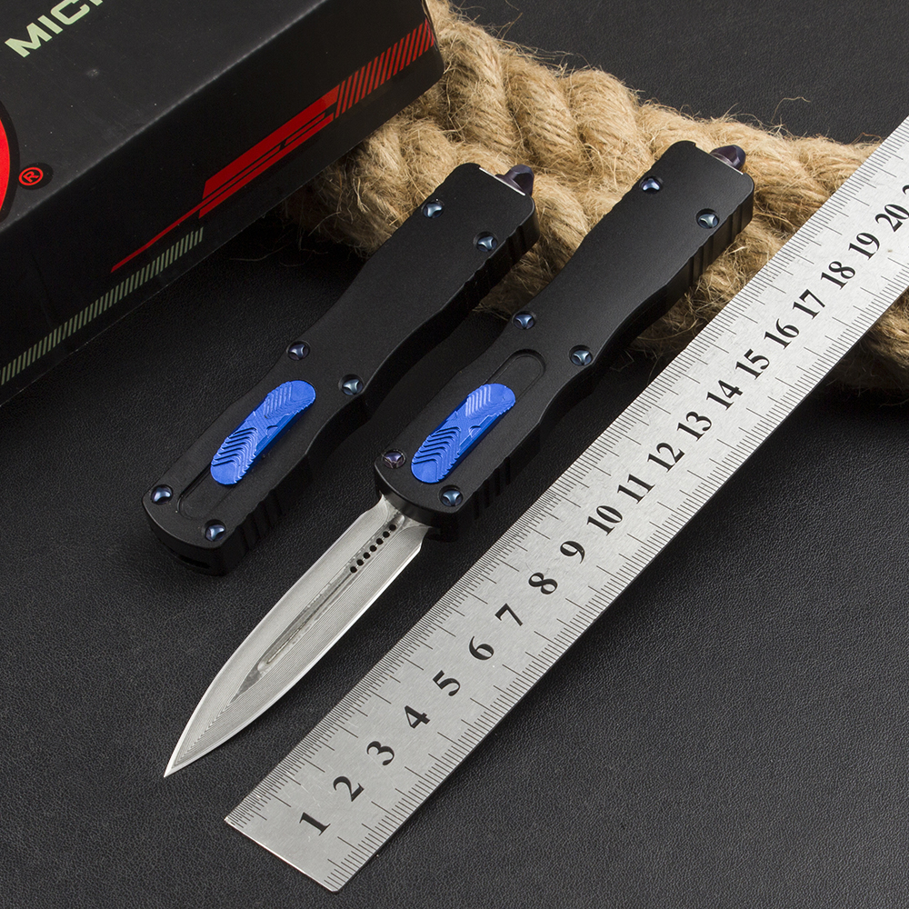 Microtech 225-10 Prototype Knife AUTO OTF 3.07" Damascus Dagger Blade ...