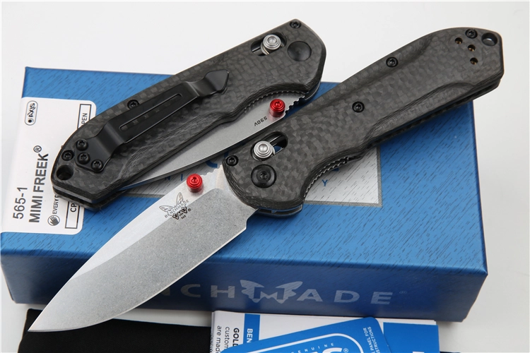Benchmade 565-1 Mini Freek Folding Knife 2.95" S90V Satin Plain Blade ...