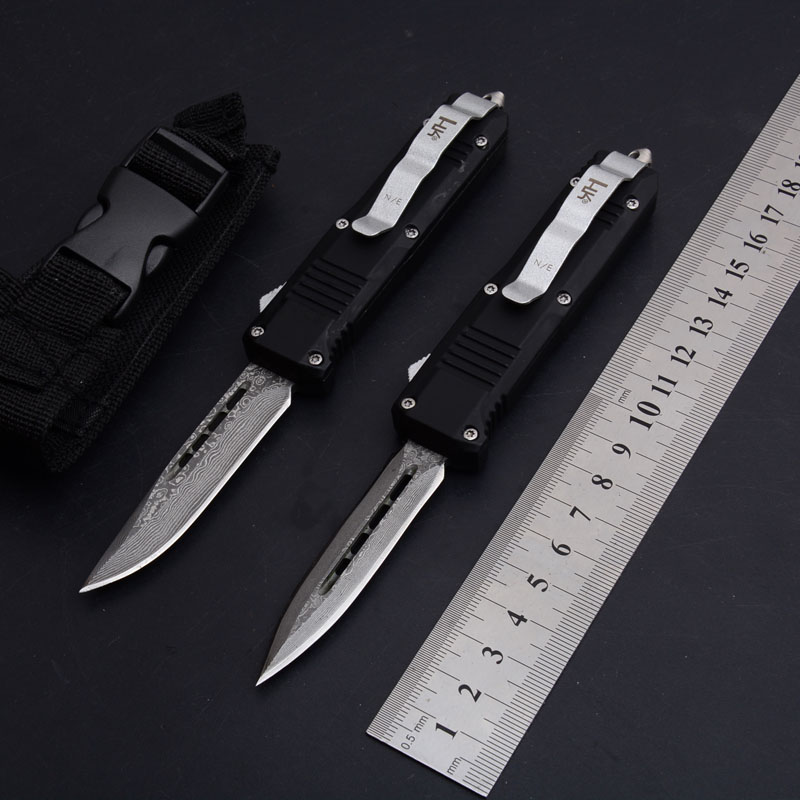 Benchmade C07 HK 2styles Knife AUTO OTF 2.83" Damascus Double Edge ...