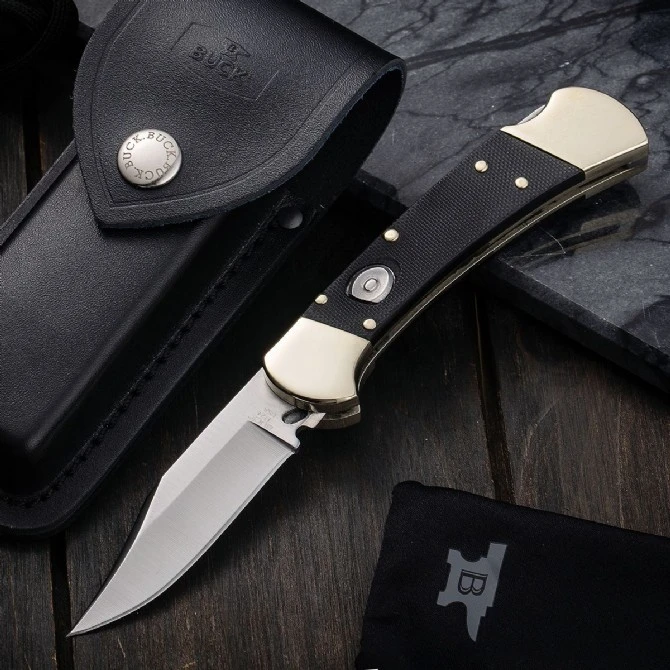 Buck 112 AUTO Elite Ranger Folding Knife 2.95" S30V Plain Blade, Black ...