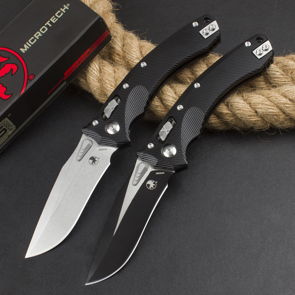 Microtech Amphibian 3Models RAM-LOK Manual Folding Knife 3.62" M390MK Plain Blade, G10 Handles