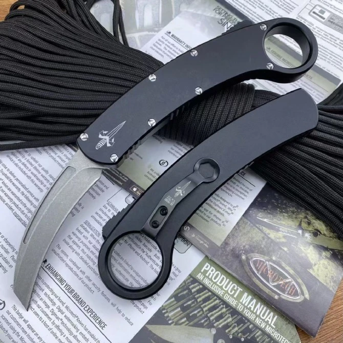 Microtech Claw Karambit 4Models Spirit bird AUTO OTF Knife 3.23" D2 ...