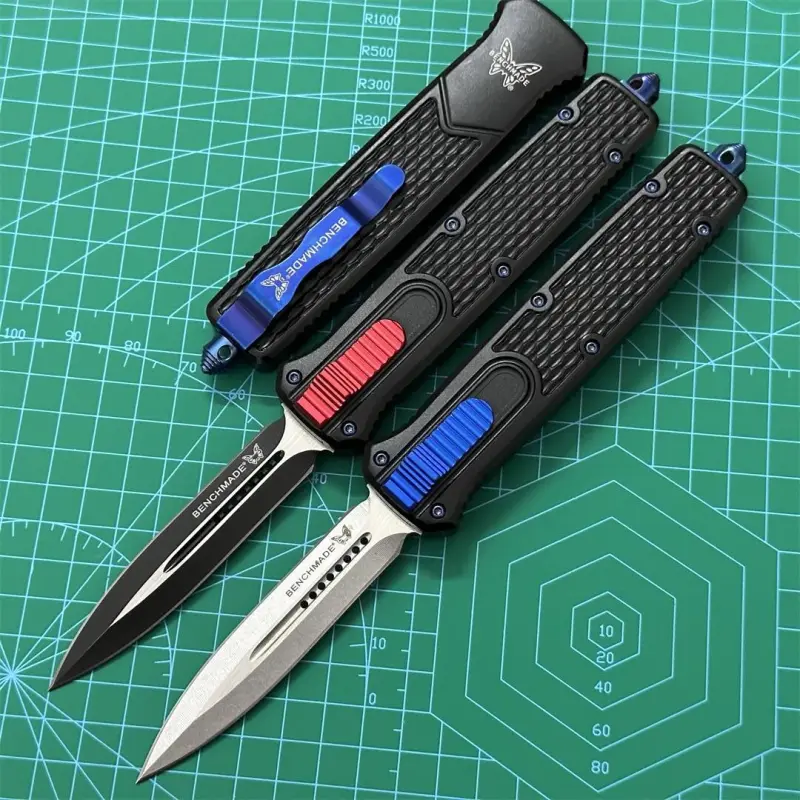 Benchmade BM 838 Dagger AUTO OTF Knife 3.54" D2 Double Edge Blade, T6 ...