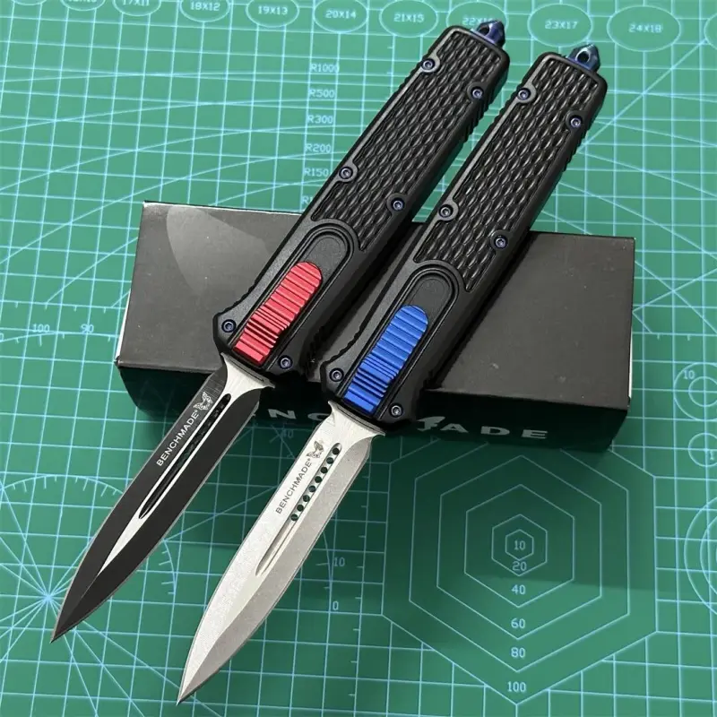 Benchmade BM 838 Dagger AUTO OTF Knife 3.54" D2 Double Edge Blade, T6 ...