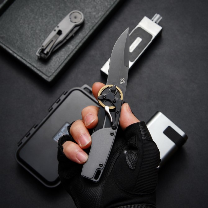 Mantis Hawk Designs Knifes Gearhead Folding Knife 2.76" Drop Point ...