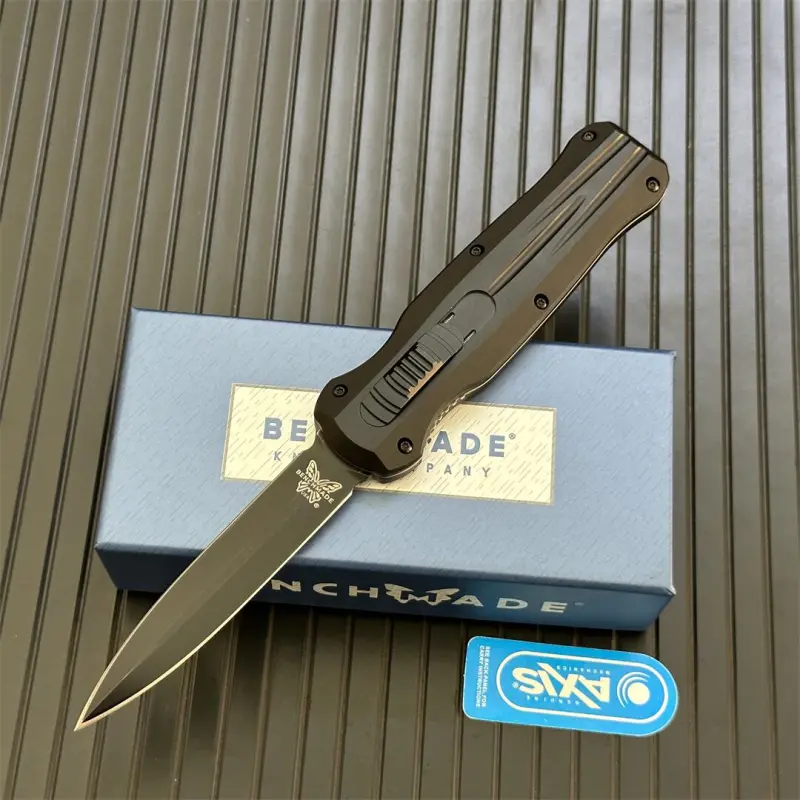 Benchmade 3320 Knives Infidel Dagger AUTO OTF Knife 3.85" D2 Black ...