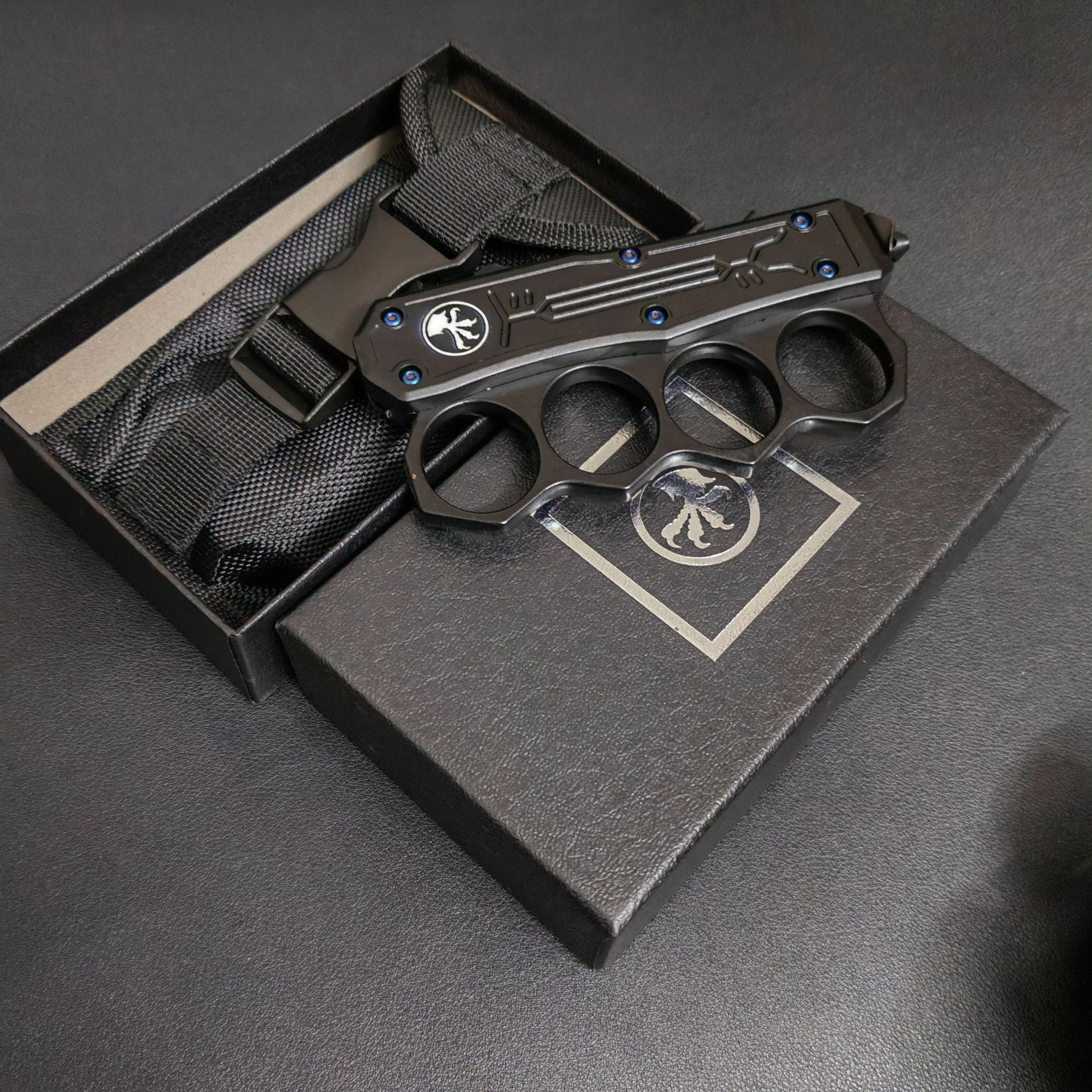 Microtech Boxing Knuckles Knives OTF AUTO Knife 3.54" 440C Plain Blade ...