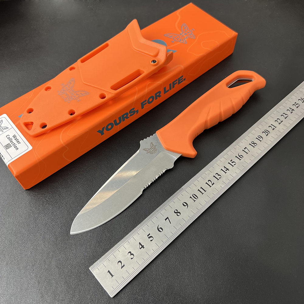 Benchmade BM Knives Water Fixed Blade Dive Knife 4.32" CPM-MagnaCut ...