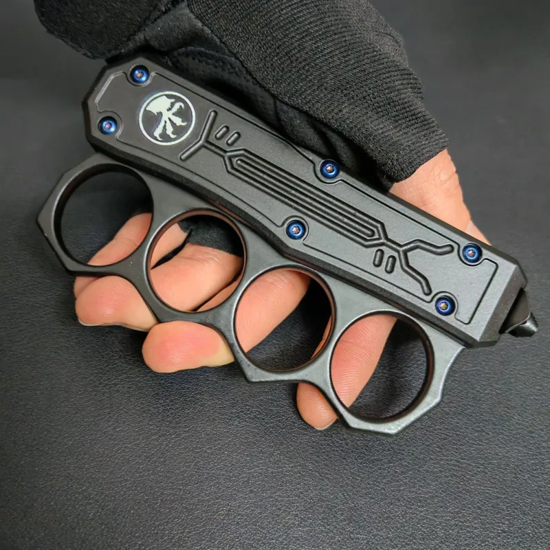 Microtech Boxing Knuckles Knives OTF AUTO Knife 3.54" 440C Plain Blade ...