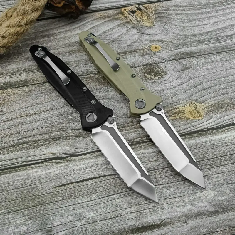 Microtech Delta Force Knife 3.86" D2 Folding Blade, G10 Handles