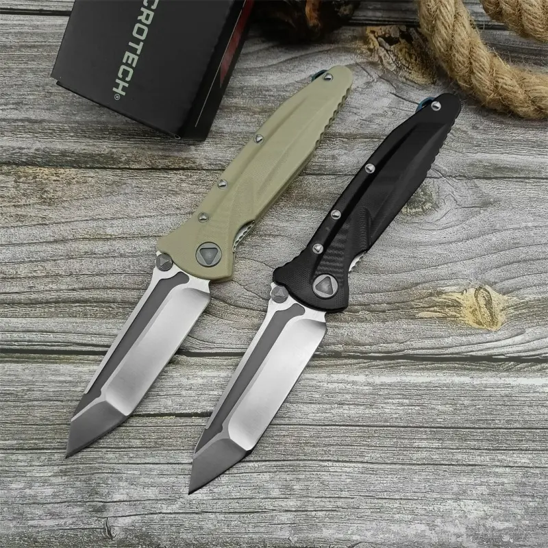 Microtech Delta Force Knife 3.86" D2 Folding Blade, G10 Handles