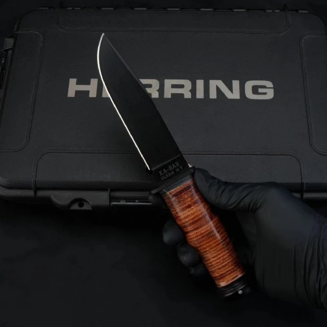 KA-BAR Mark I 2225 Knife Fixed Blade 4.33" 1095 Clip Point Blade ...