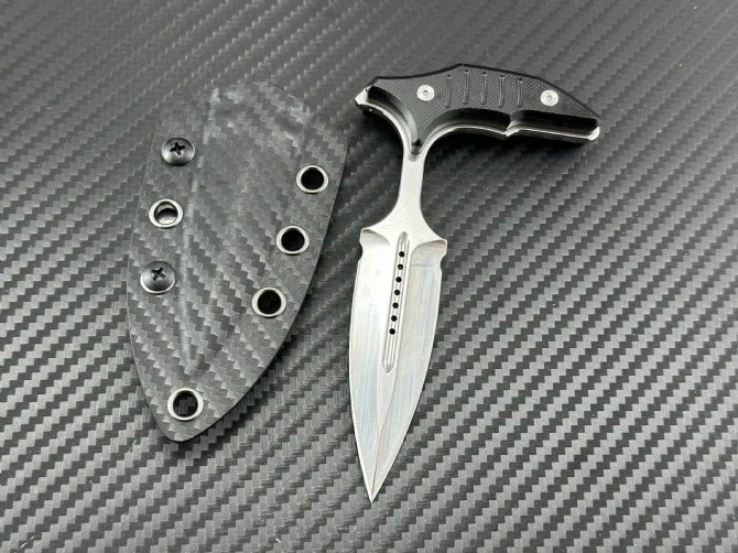 MT Micro Knife Technology Sword emblem, Hand Prick