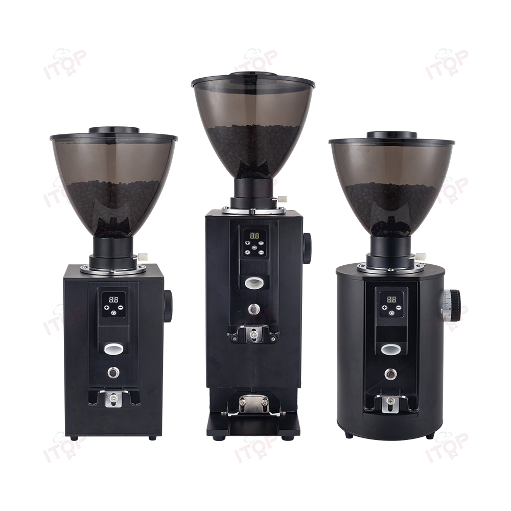 IT-CG-64 Electric Coffee Bean Grinder With Electric Tamper 64mm Flat ...