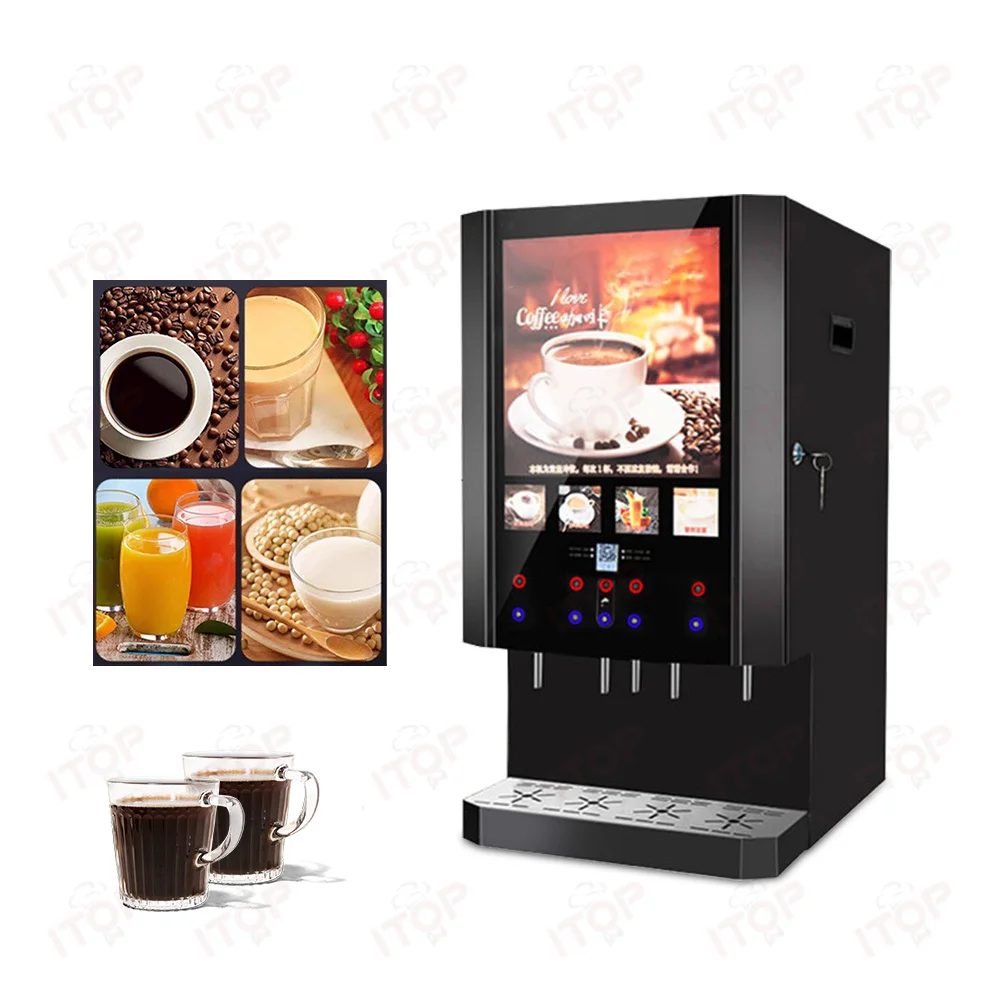 IT-CIM-D4 4 Flavours Hot and Cold Commercial Use Automatic Coffee, Milk ...