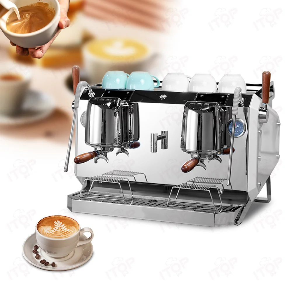 IT-CM-MG2 Semi Automatic 2 Group Commercial Professional Espresso ...
