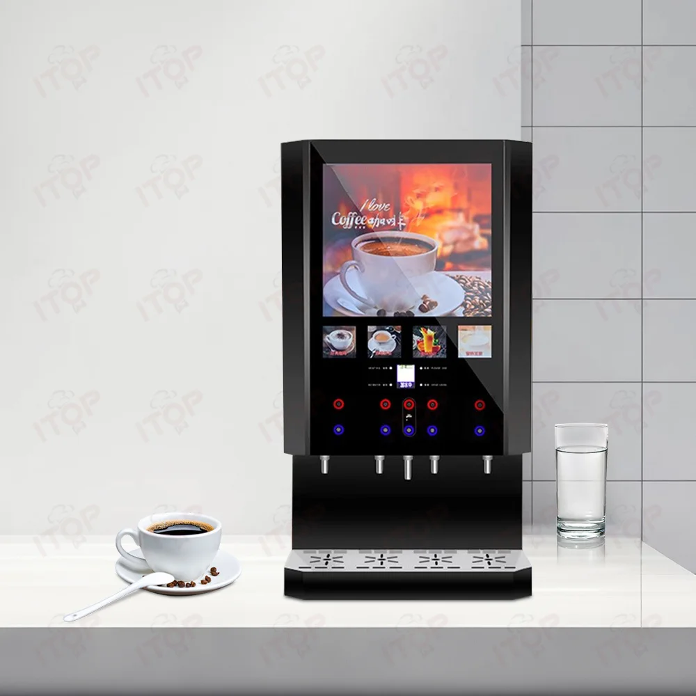 IT-CIM-D4 4 Flavours Hot and Cold Commercial Use Automatic Coffee, Milk ...