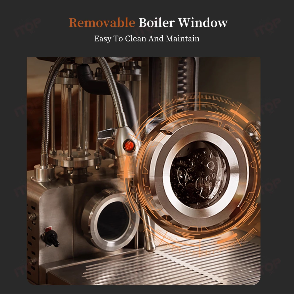 Alm Kopi ZXS-Espresso-6P New Commercial Espresso Machine Upgraded Dual ...