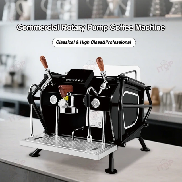 Commercial Single-head 1+4l Dual Boiler Coffee Maker 3000w Espresso Maker 9bar Rotary Pump Semi ...