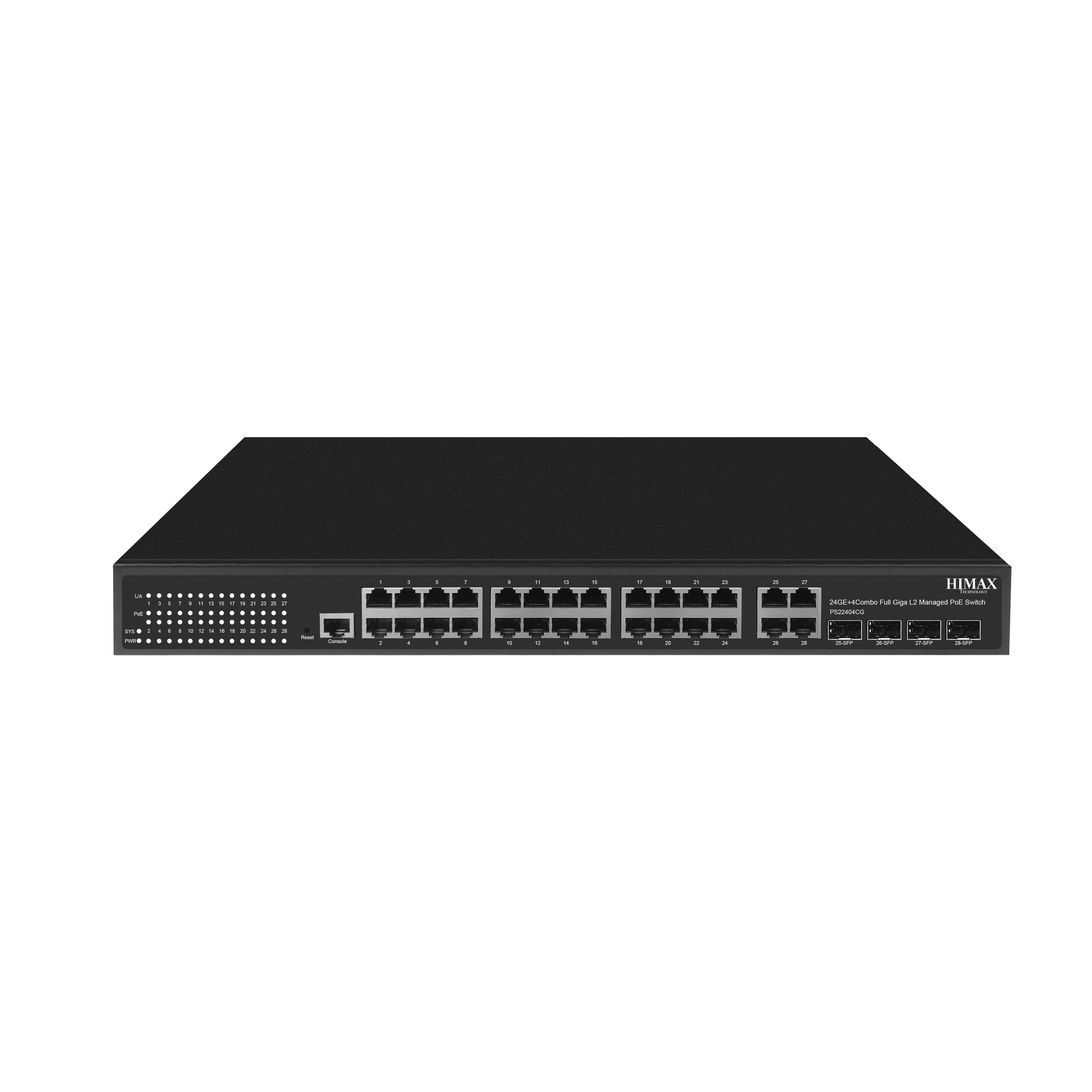 24GE+4Combo Full Gigabit Managed PoE Switch