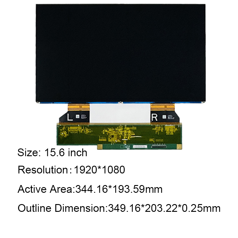 15.6 Inch 1920x1080 Automotive TFT LVDS IPS LCD Display