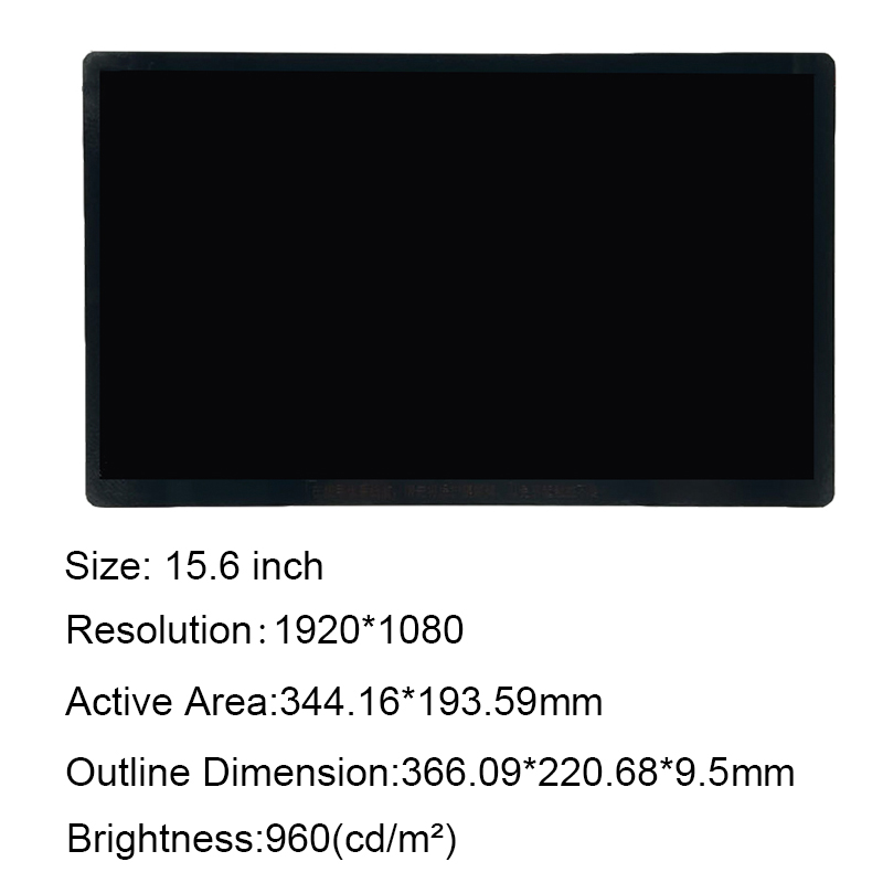 15.6 Inch 1920x1080 LVDS IPS Bar Automotive LCD Display