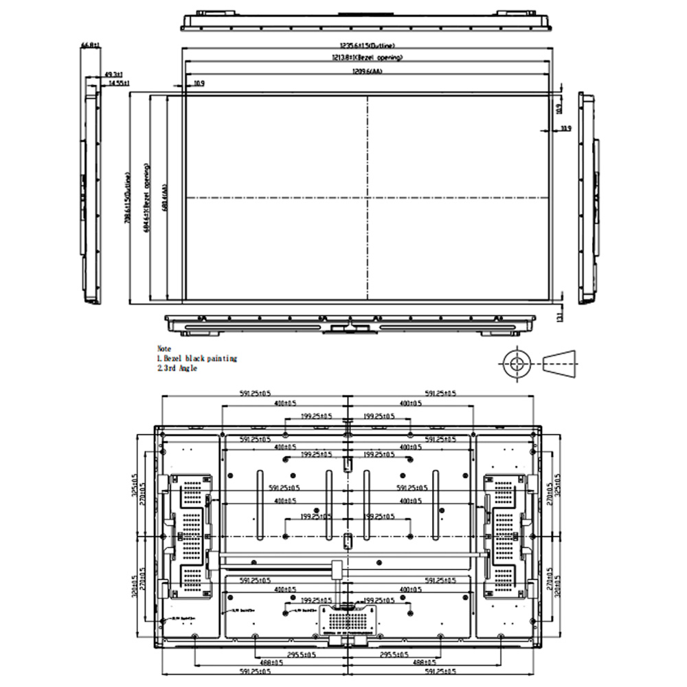 55 inch 3840x2160 4K Outdoor Commercial Digital LCD Display Kit Solution