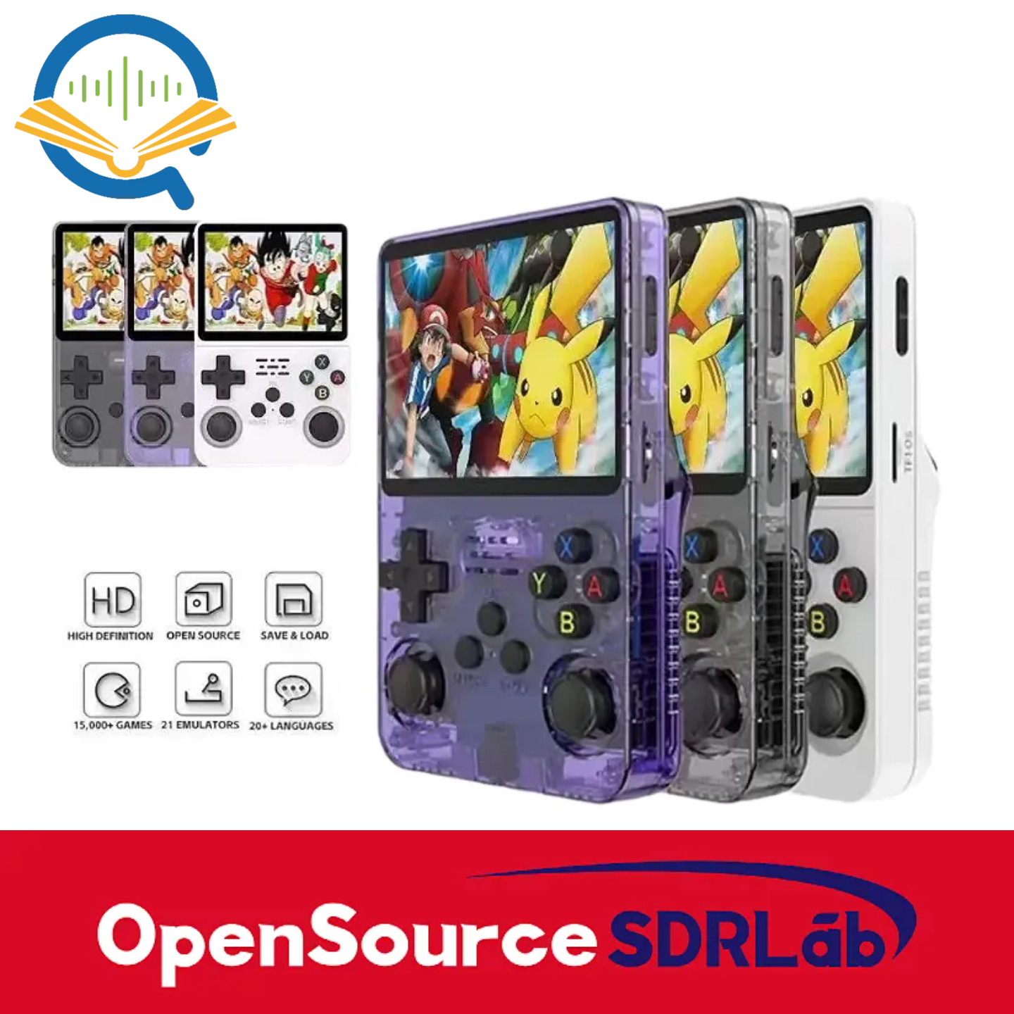 Open source R36S handheld arcade game console dual joystick PSP large game 3D high-definition ...
