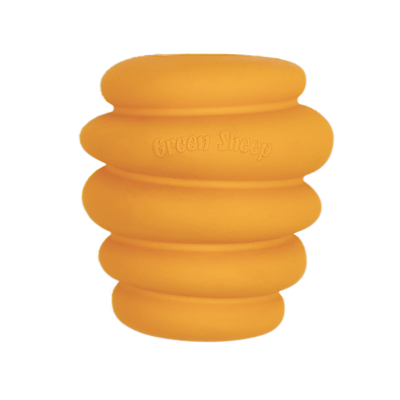 Natural Rubber Ball - Yellow L - Durable Large Rubber Dog Toy for ...