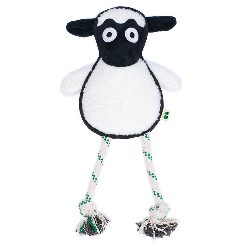 White Sheep Rope Toy - L