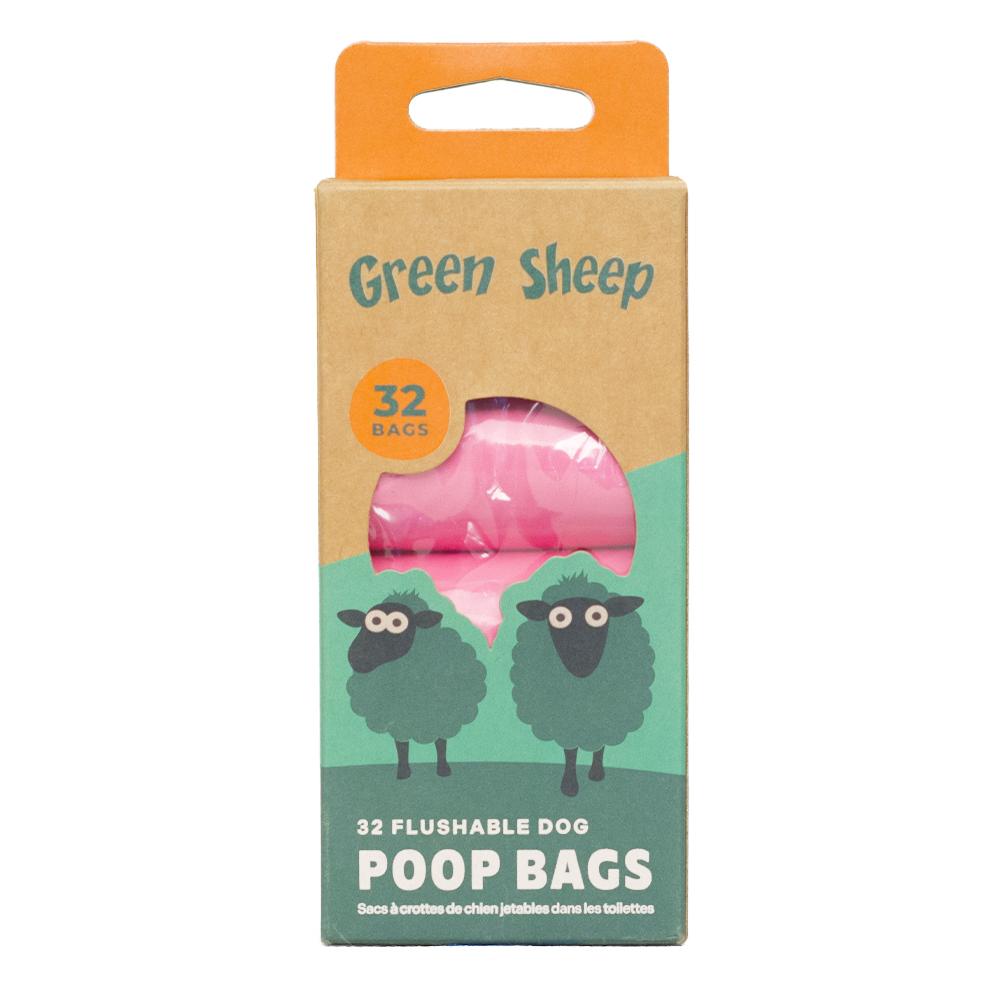 Flushable Poop Bags - 32pk (Pink)
