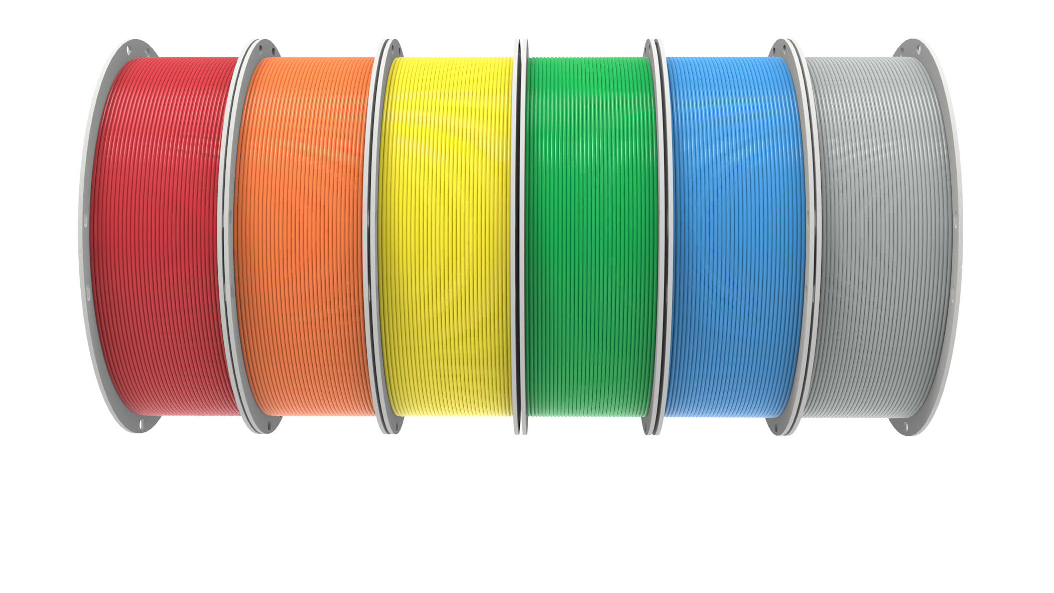 PLA Filament 6 Color Combination, 1.75mm 3D Filament 6KG Bulk Pack