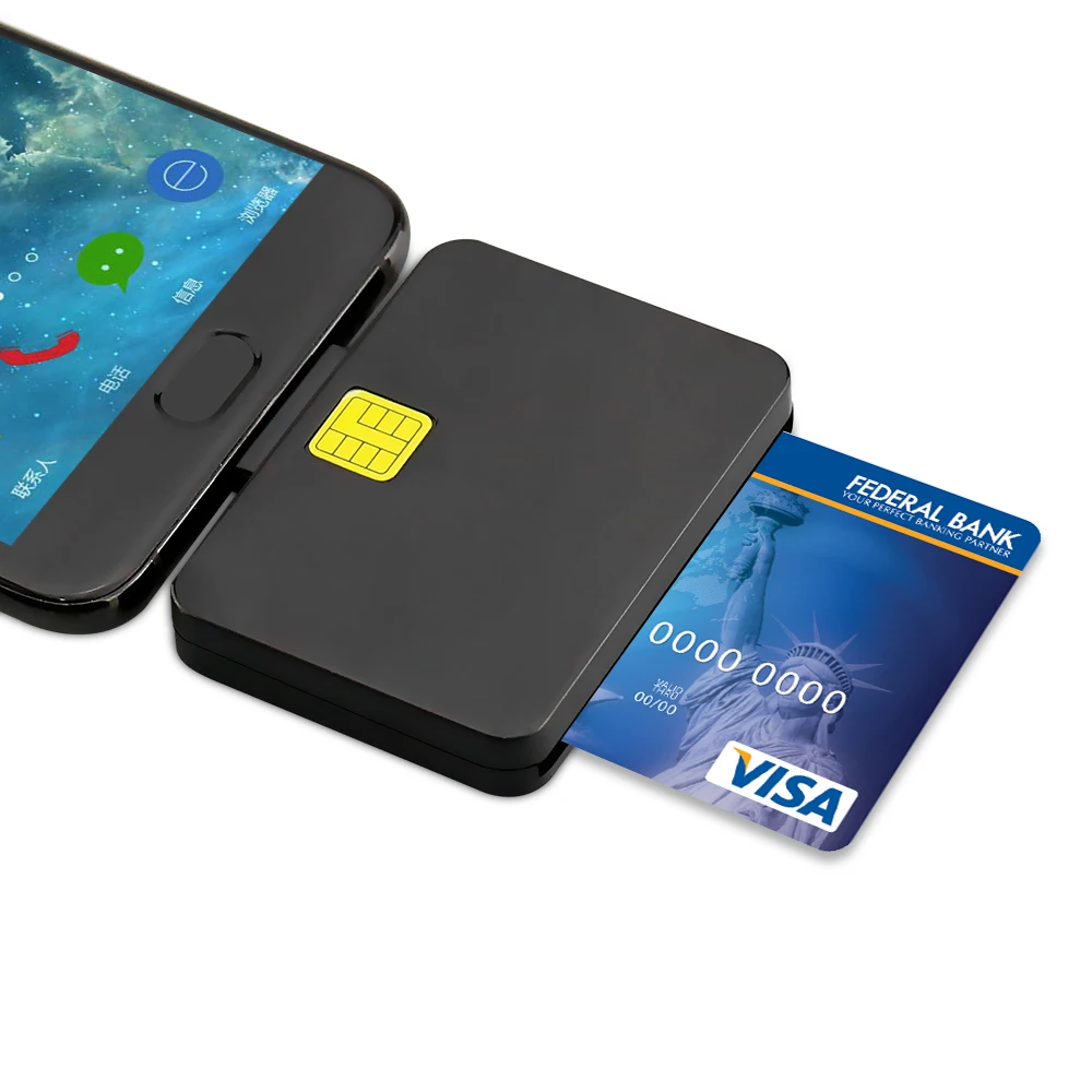 Zoweetek Smart Card Reader – USB-C Credit Card Reader For Android Devices