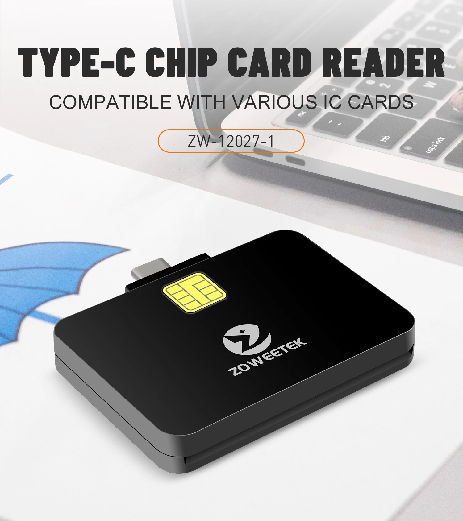 Zoweetek Smart Card Reader – USB-C Credit Card Reader For Android Devices