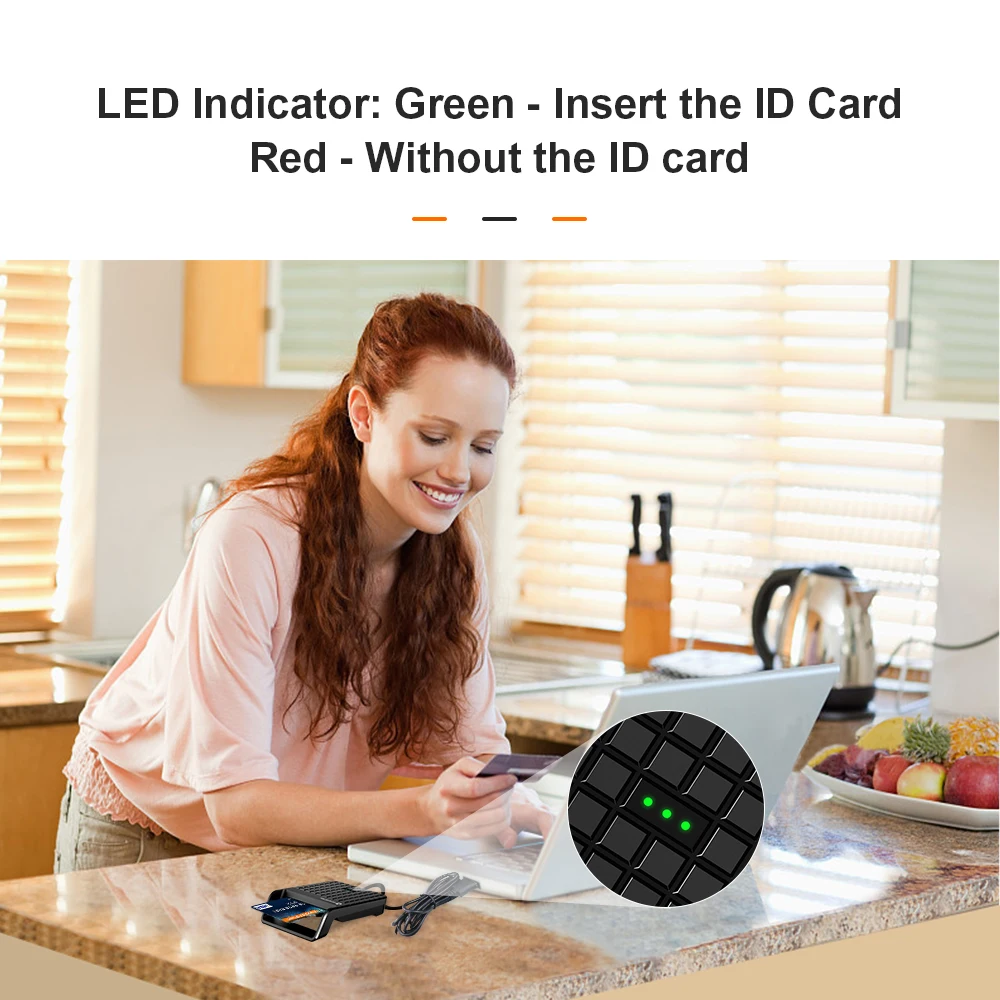 Zoweetek Smart Card Reader – USB Credit Card Reader For SIM And ID Cards
