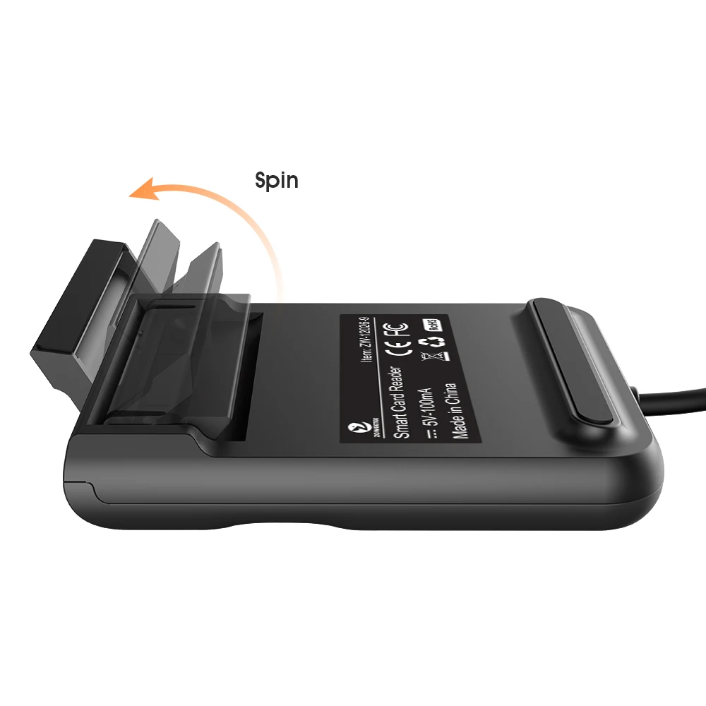 Zoweetek Smart Card Reader – USB Credit Card Reader For CAC & EMV