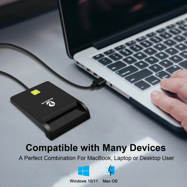 Zoweetek Credit Card Reader – Smart EMV Card Reader For ID Use