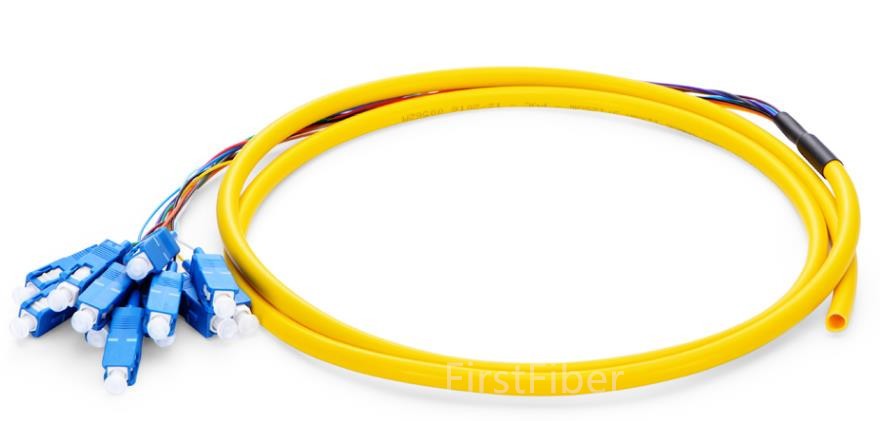 12 Color SC UPC fiber Pigtail Bunch