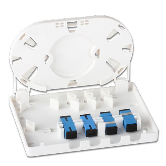 FF-FOS4A 4 Cores FTTH Fiber Socket (Max Capacity: 4 cores ), Wall ...