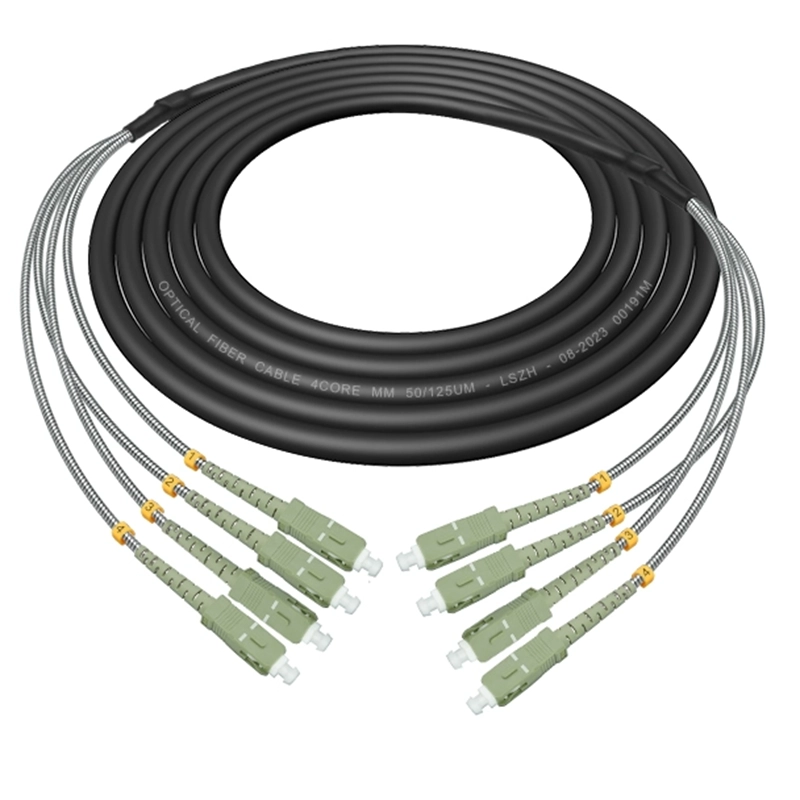 CPRI Water proof Fiber Cable Patch Cord RRU BBU 4 Cores Multi Mode OM2