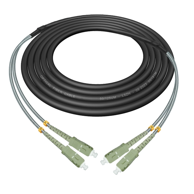 CPRI Water proof Fiber Cable Patch Cord RRU BBU 2 Cores Multi Mode OM3