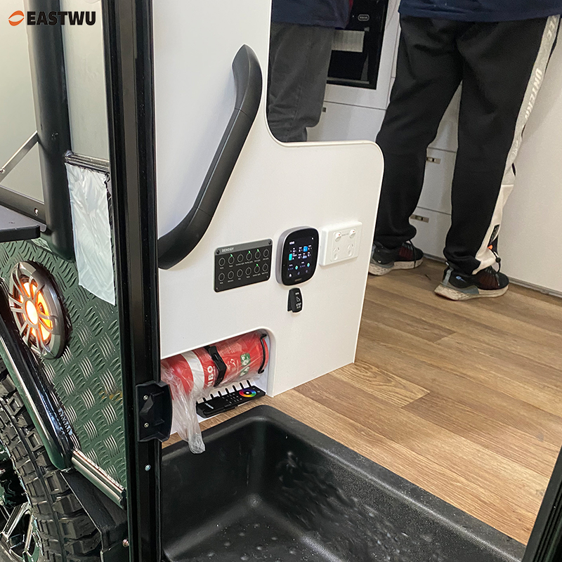 Premium Caravan RV Grab Rail Handles with LED Light Matt Black Suitable ...