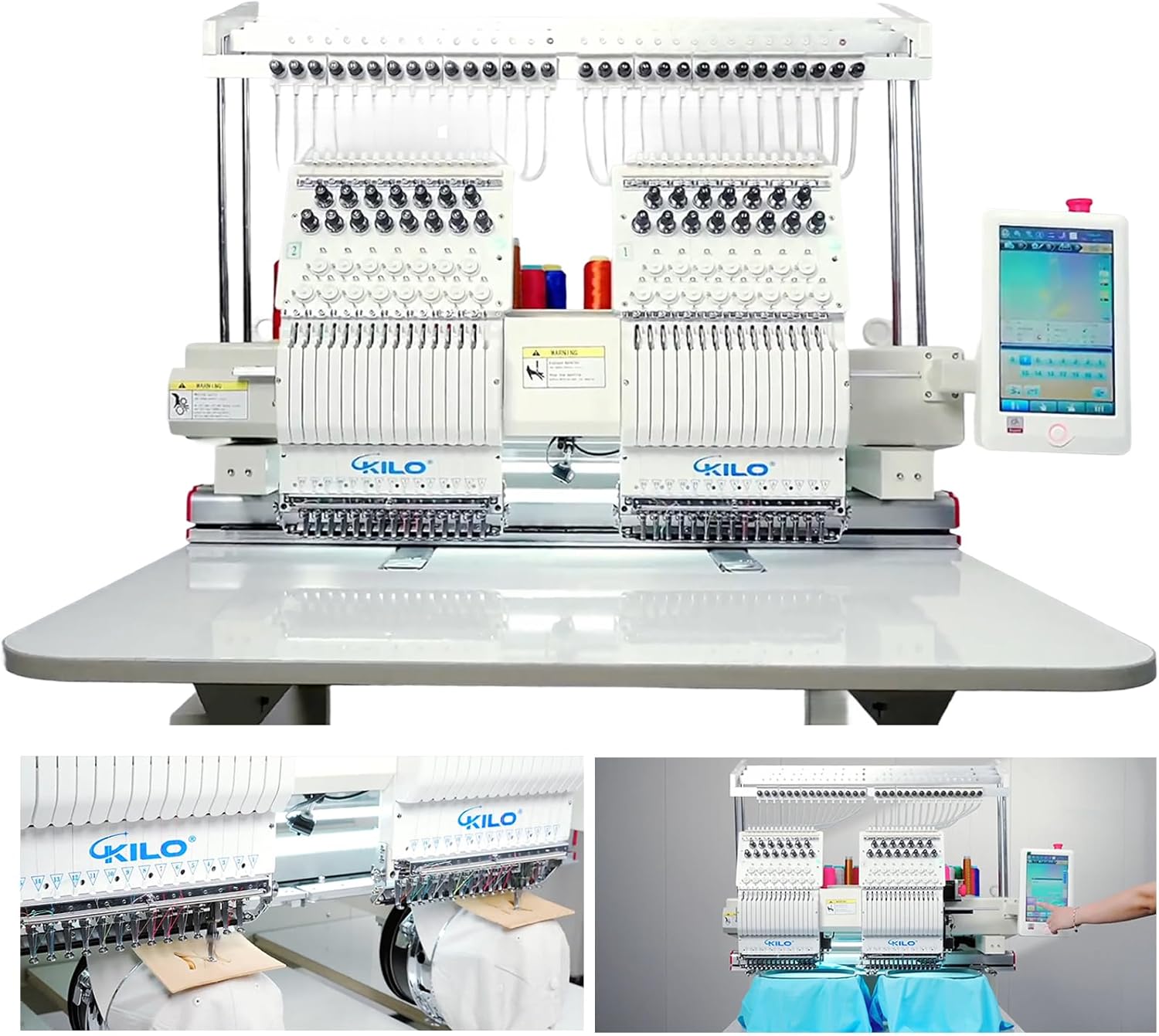 Dual Head Computerized Commercial Embroidery Machine, 15 Needles, 17 ...