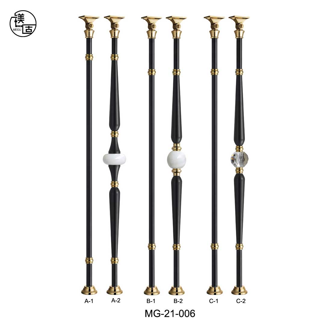 Decorative cast aluminum baluster design