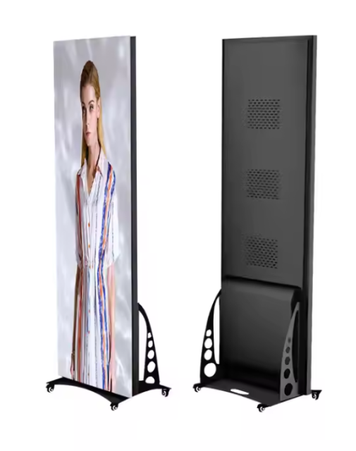 Height Adjustable Portable Indoor Led Poster WIFI USB control Standing ...