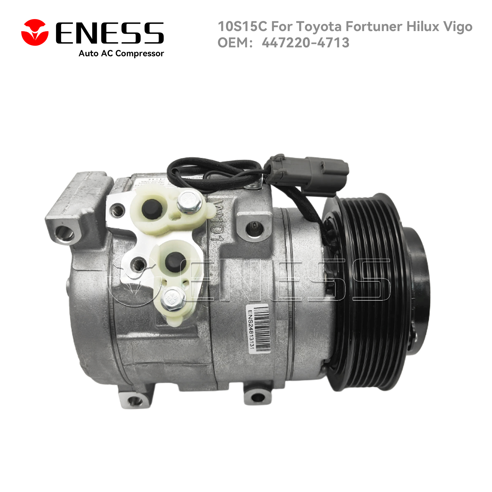 10S15C W101 7PK 120MM For Toyota Fortuner Hilux Vigo