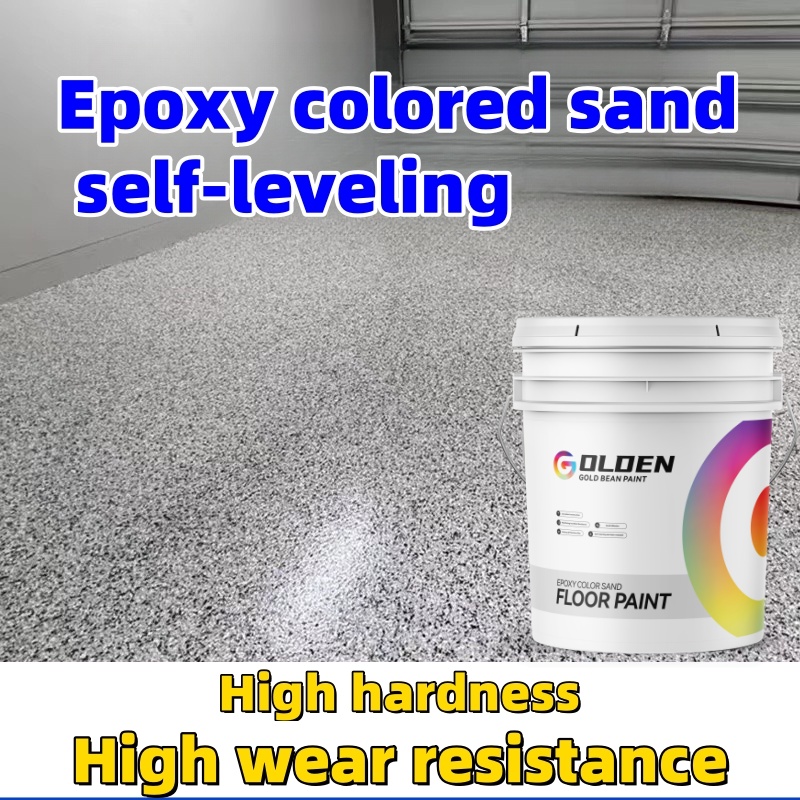 Epoxy colored sand floor paint